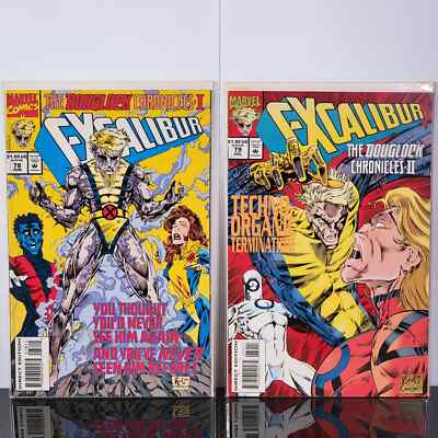 Marvel Excalibur 2 Comic Lot 78 79 The Douglock Chronicles I & II First ...