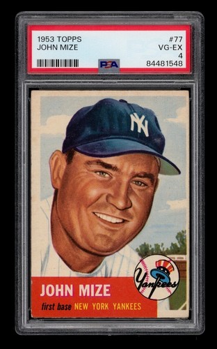 1953 Topps Set-Break # 77 John Mize PSA 4 VG-EX | eBay