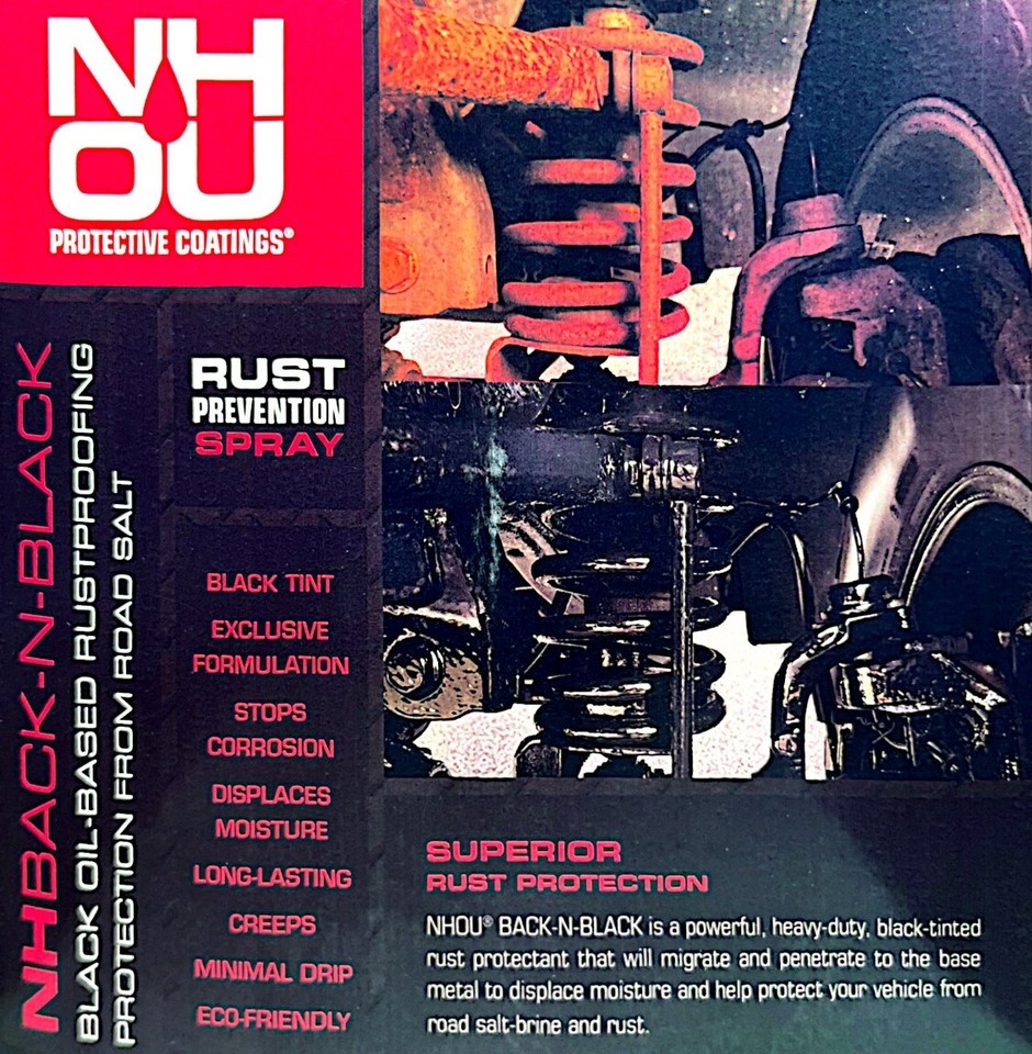 NH Oil Protective Coatings NHBACK-N-BLACK Rust Prevention Undercoating ...