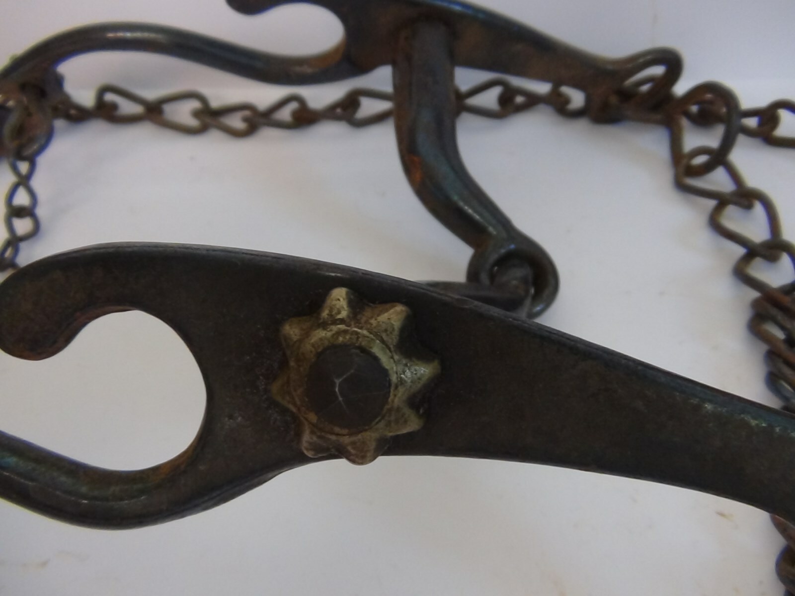 Antique Unusual Western Single-Jointed Ported Sweet Iron Curb Bit w ...