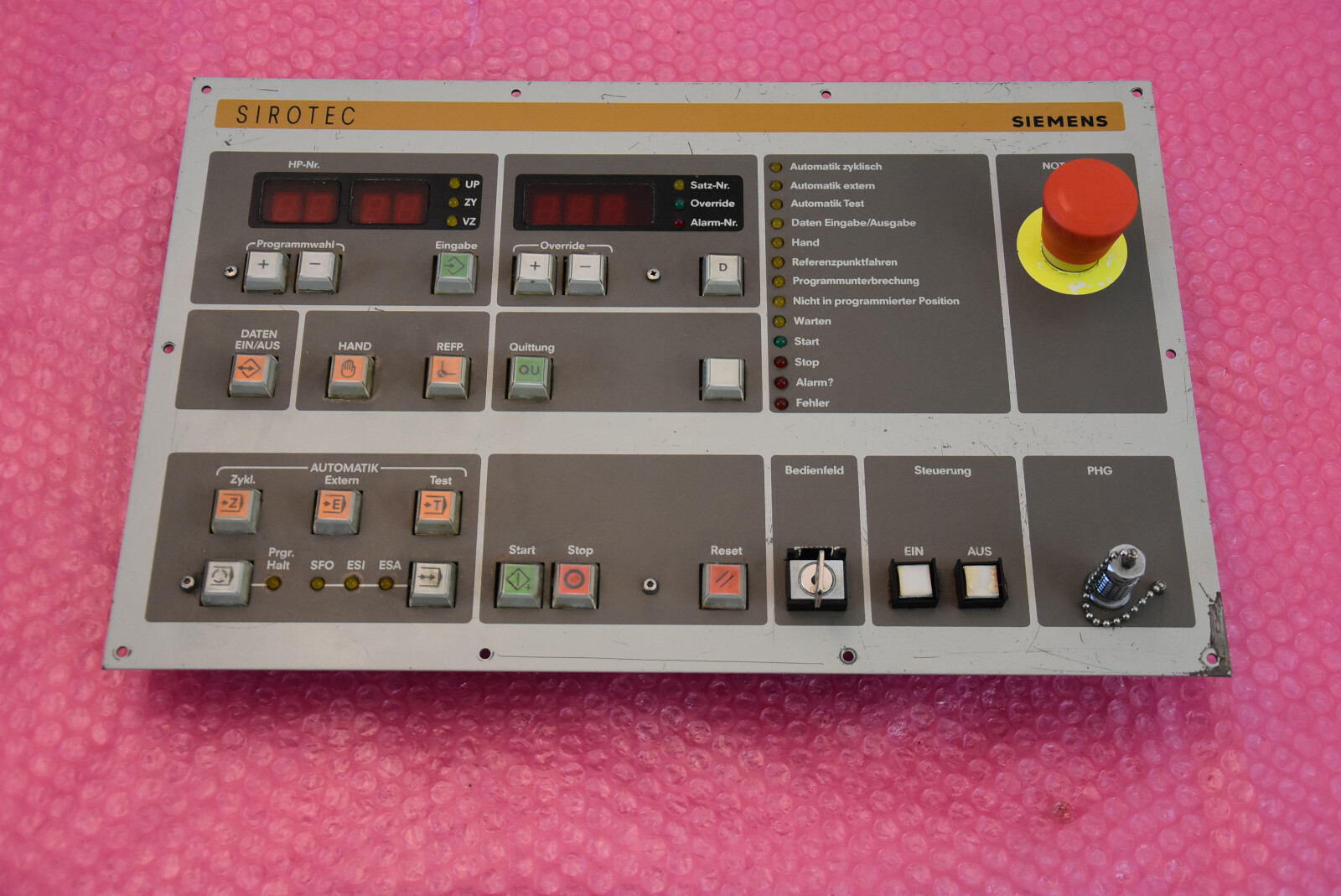 Siemens Sirotec RCM 1KC Bedienfeld Typ: 6FR1420-2SE Version: B | eBay.de