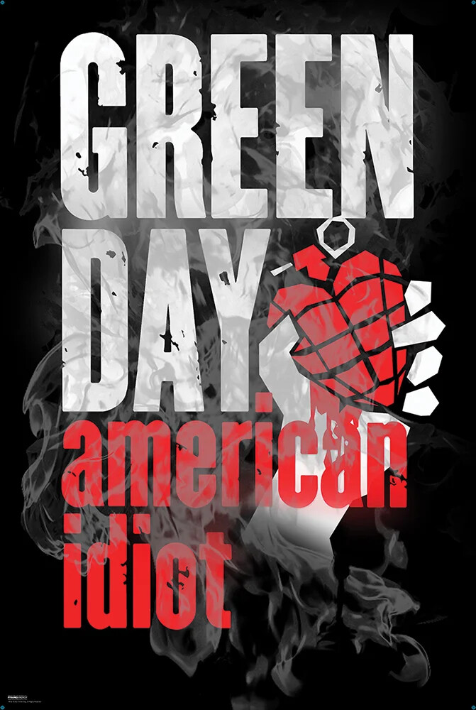 GREEN DAY AMERICAN IDIOT 24X36 POSTER ROCK AND ROLL MUSIC PUNK ALBUM ...