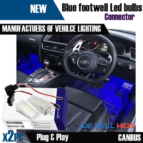 2x LED AUDI BLUE Footwell Door Courtesy Interior Lights 8v rs3 s3 rs4 ...