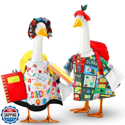 Abbylike 2 Set Back to School Porch Goose Outfits Yard Goose Costume ...