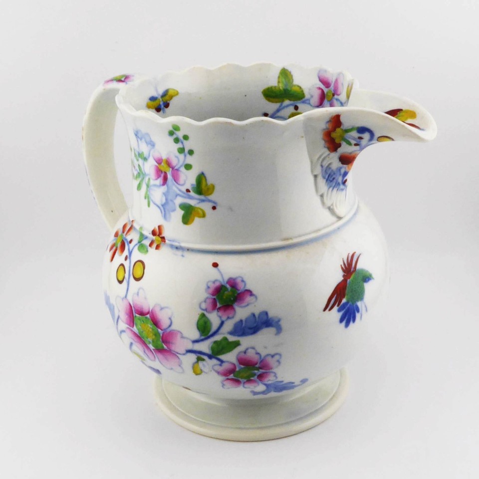 Antique Floral Pearlware Jug | eBay UK