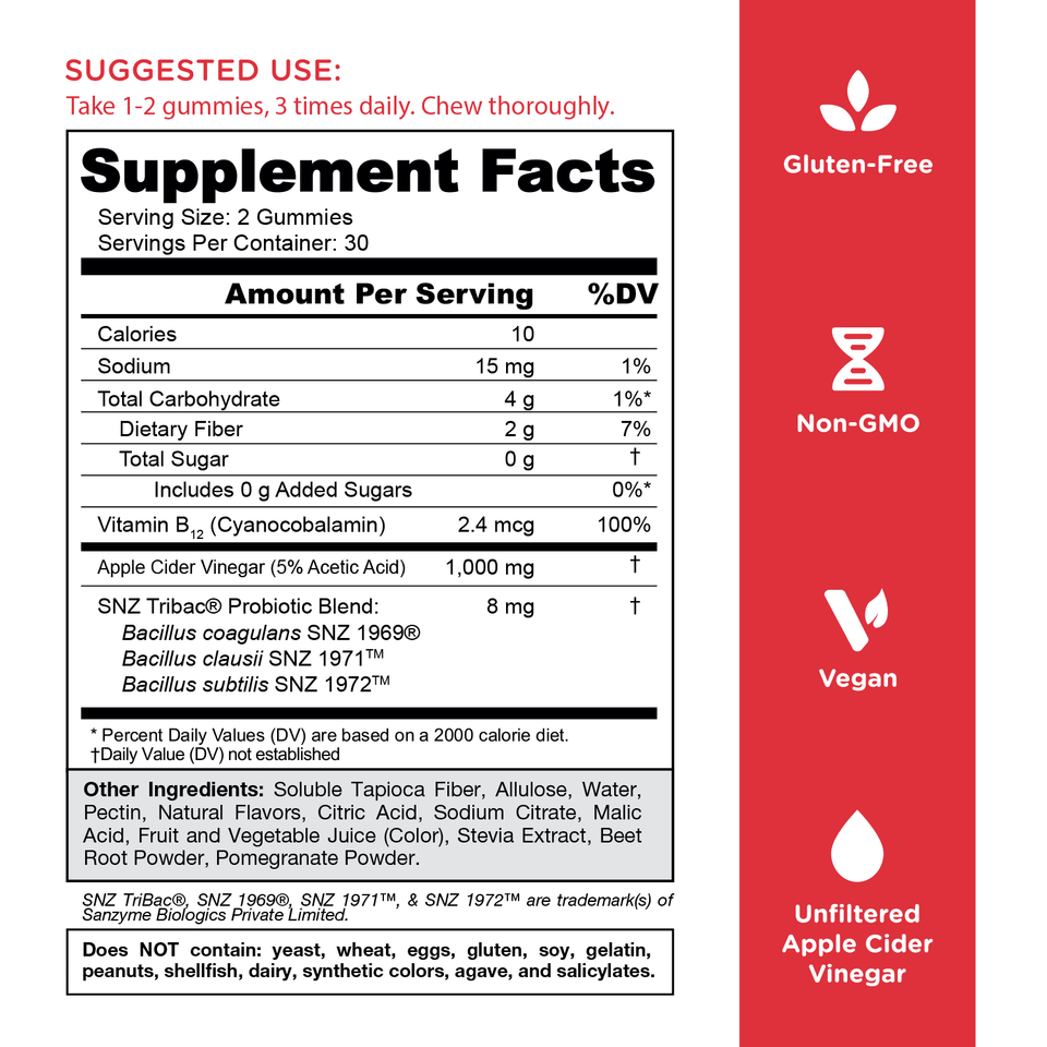 Goli Nutrition Apple Cider Vinegar Zero Sugar Apple Cider Gummies 60 Ct ...