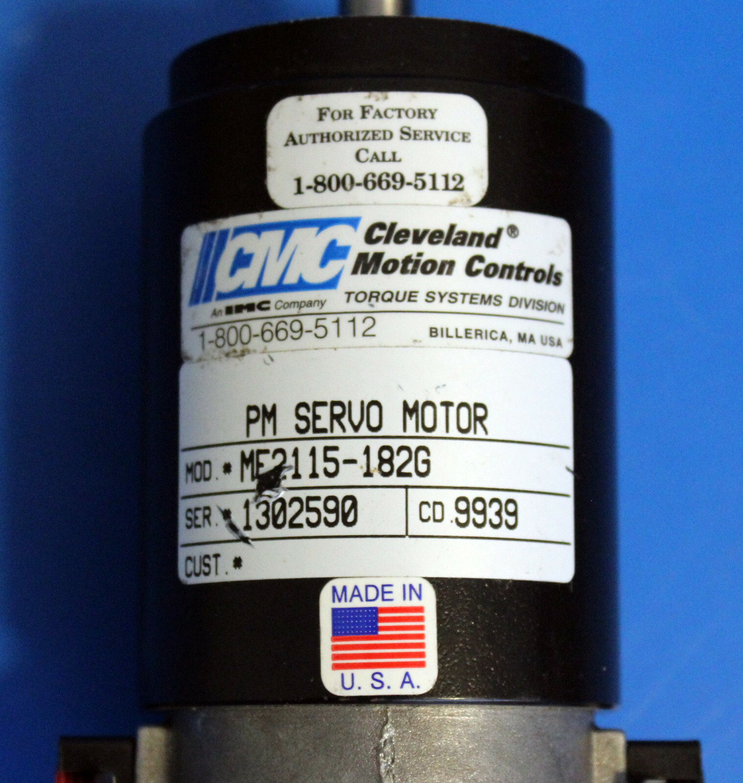 New CMC Cleveland Motion Controls PM Servo Motor ME2115-182G | eBay
