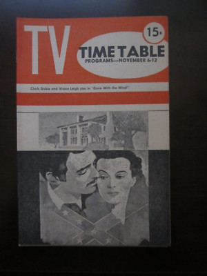 TV Guide Time Table Regional November 6-12 1976 Gone with the Wind ...