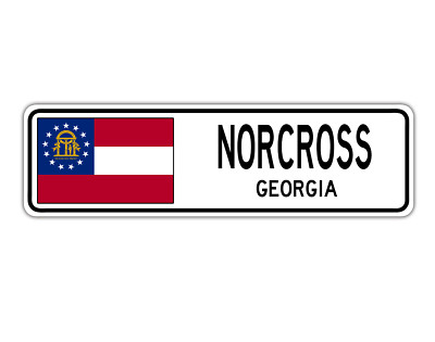 Norcross, Georgia Street Sign Georgian Flag City Country Road Wall Gift ...