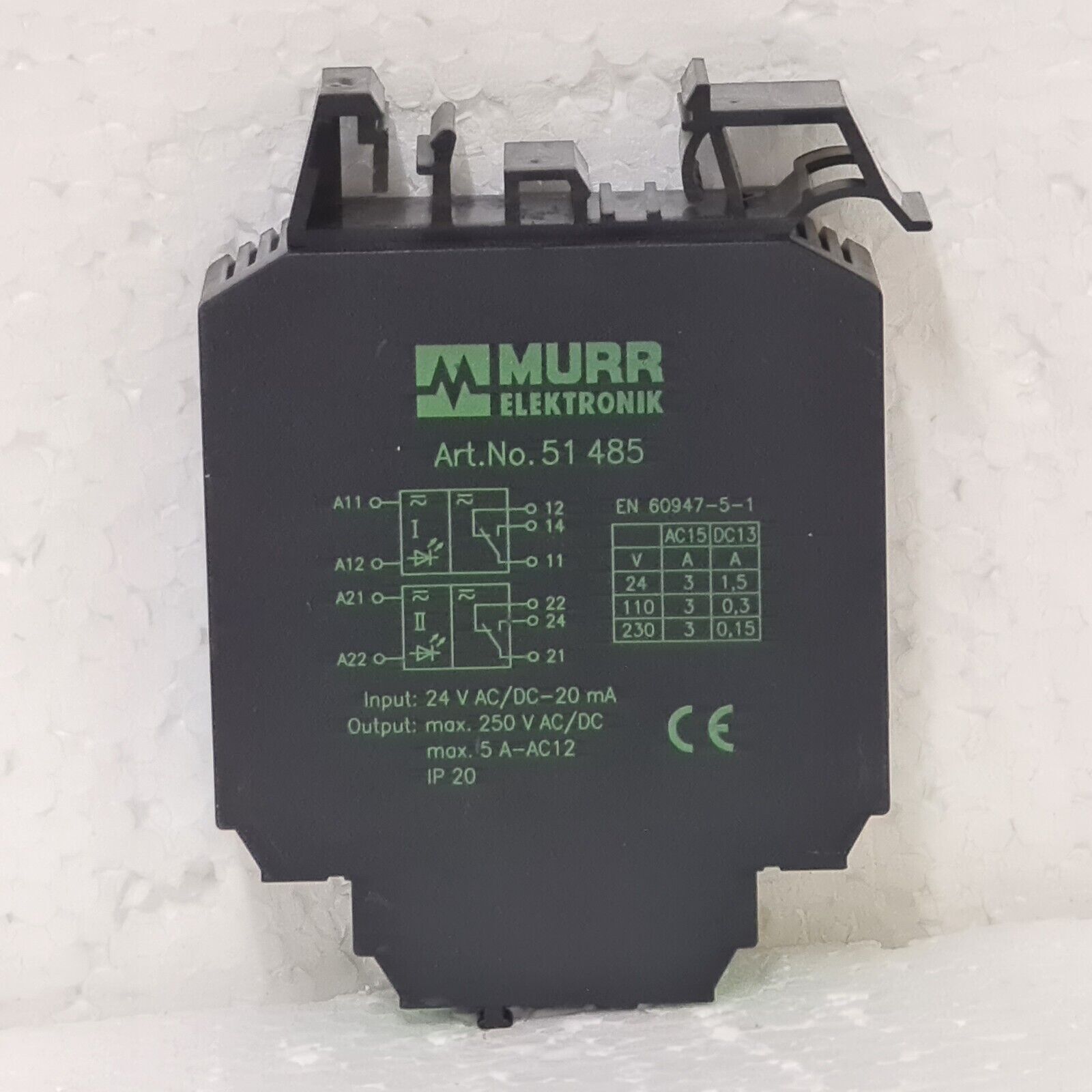 MURR ELEKTRONIK RM-21/24V AC/DC KL.BZ.N.EN RELAIS DE SORTIE Art. N ...