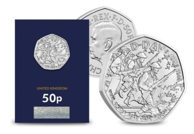 Just Released 2024 UK 50p Coin UK D-Day 80th Anniversary WWll Cert BUNC ...