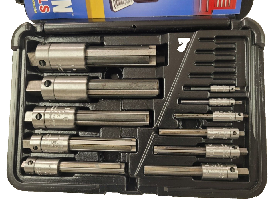 Walton 18011 11 PC Tap Extractor Set USA 4 FL SAE NC NF Metric W/ Case ...