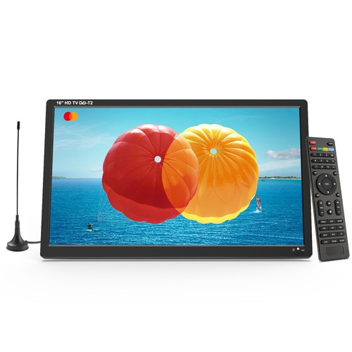 Eyoyo 16in 1080P Small TV Monitor HDMI AV USB MMC Monitor FM Radio with ...