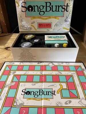 SongBurst 50's & 60's Edition The Song Lyric Board Game 100% Complete ...