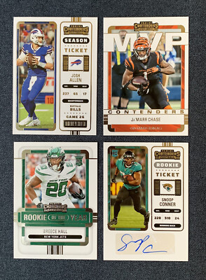 BUY 4, GET 3! 🔥🏈2022 Panini NFL Contenders w/ RCs &Autos (+New 10/5 ...