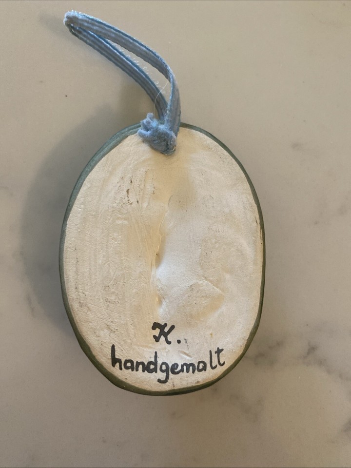 Handgemalt Porcelain Hand Painted Pottery Plaque, Germany, Boy, Signed ...