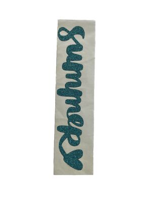 BLUE GLITTERED “SUMMER” W/a Heart Sticker(1pc)Sun•Summer Break•Cursive ...