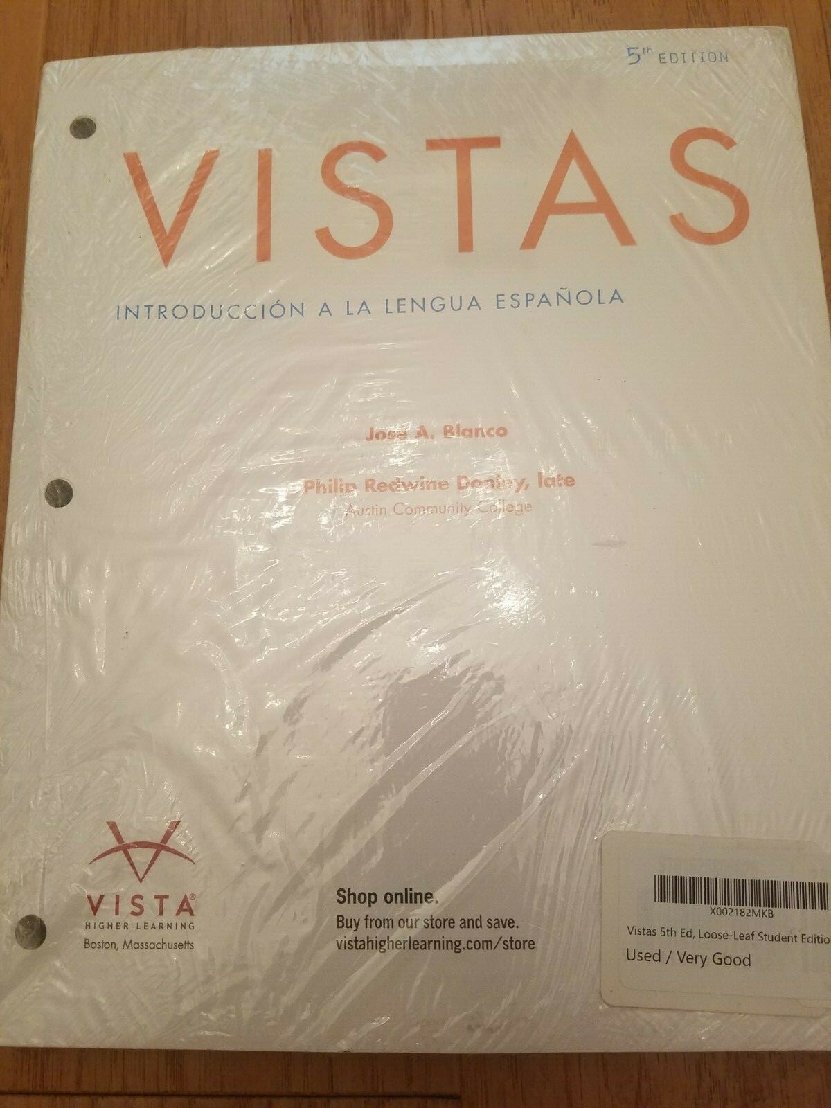 Vistas Introduccion a la Lengua Espanola Jose Blanco 5th Ed - No access ...