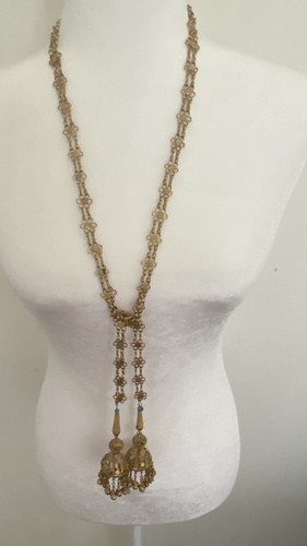 Vintage Gold Tone Filigree Necklace Turkish Bells Gypsy Style 50” | eBay