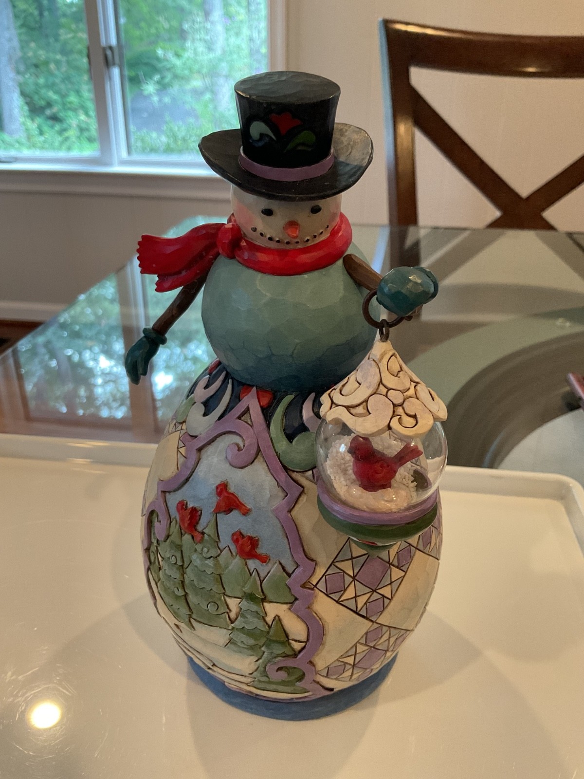 Jim Shore “Winter’s Beauty” #4025734 Snowman With Cardinal Figurine ...