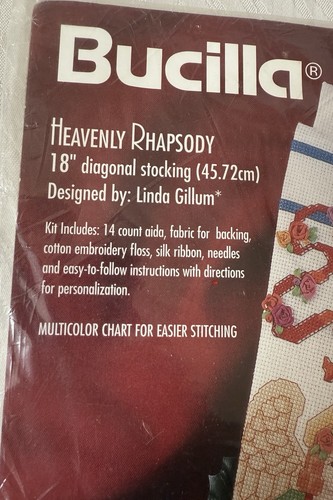Bucilla 18" Heavenly Rhapsody Stocking Counted Cross Stitch Kit #83503 NIP 46109835037| eBay