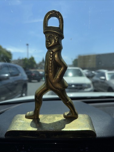 Vintage Brass Striding Man Door Stop Virginia Metalcrafters Book End | eBay