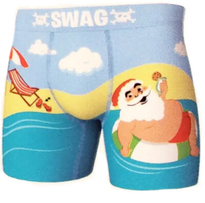 SWAG Men’s - Santa Tropical Holiday Underwear Boxer Brief Size L (34-36 ...