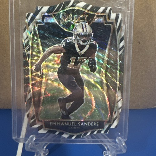 2020 Panini Select Premier Level Zebra Prizm Die-Cut Emmanuel Sanders ...