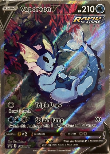 Pokémon Vaporeon V Alt Art Promo **TEXTURE SHIFT ERROR** | eBay