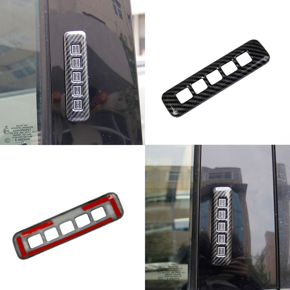 Carbon Fiber Style Truck Pillar Post Keypad Triple Trim Cover For Ford ...