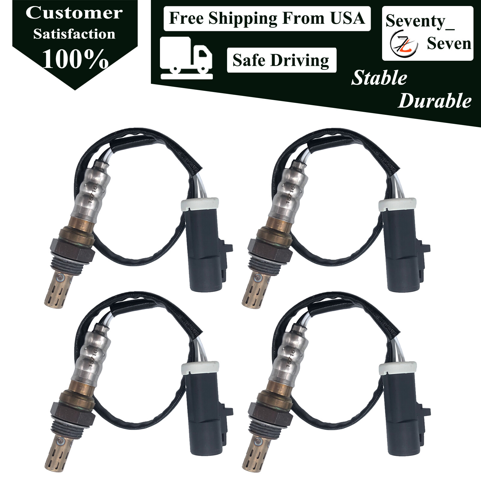 4pcs Downstream and Upstream O2 Oxygen Sensor Kit Fit Ford Lincoln ...