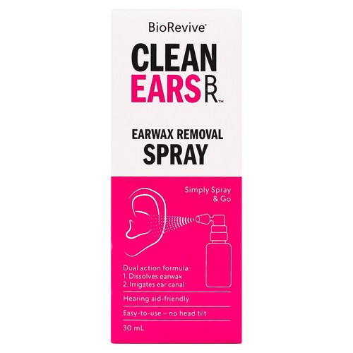 BioRevive CleanEars Earwax Removal Spray Dissolves & Irrigates Easy to ...
