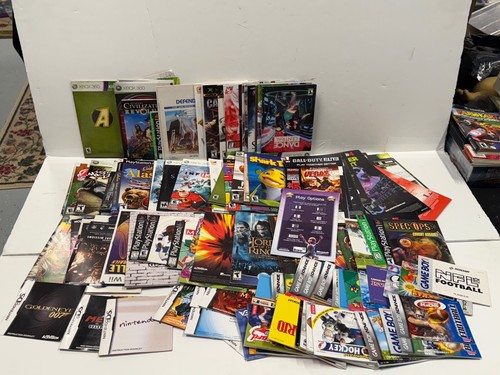 HUGE Video Game Manual Lot x123 Original GameBoy Nintendo GBA PS2 Wii ...