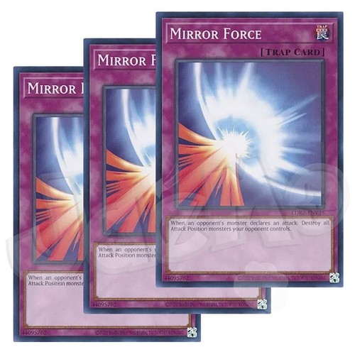 Yugioh - Mirror Force x 3 - NM - Plus Free Holographic Card | eBay
