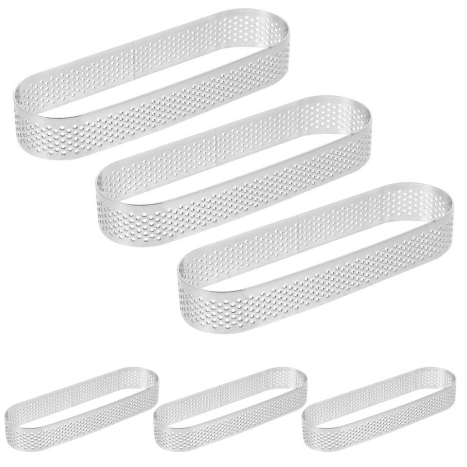 6 Pcs Cake Ring with Hole and Mousse Baking Mold Stainless Circles ...