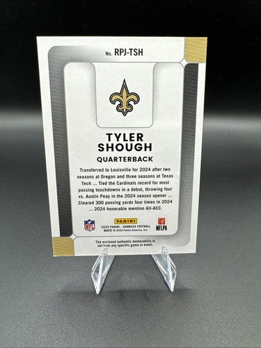2025 Panini Donruss - Rookie Phenom Jerseys Tyler Shough #RPJ-TSH (MEM ...
