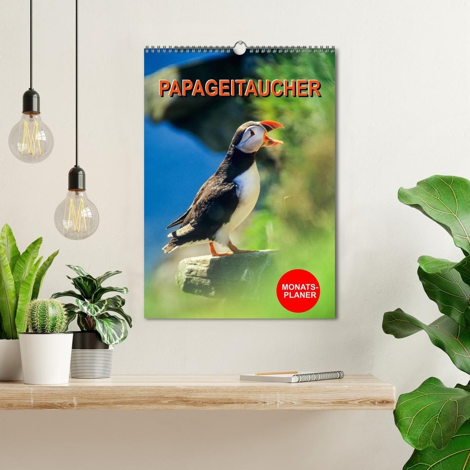 Puffin monthly planner, US-Version (Wall Calendar 2026 DIN A3 Portrait ...