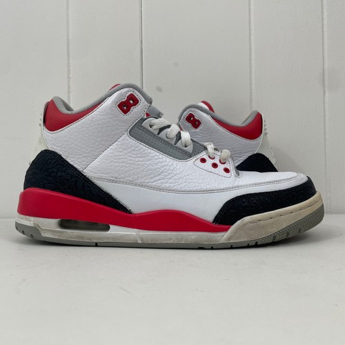 Air Jordan Retro III 3 Fire Red 2013 136064-120 White/Fire Red Size 9 ...