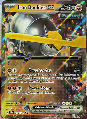 Iron Boulder ex Double Rare - 099/162 - Temporal Forces Pokemon 2024 | eBay