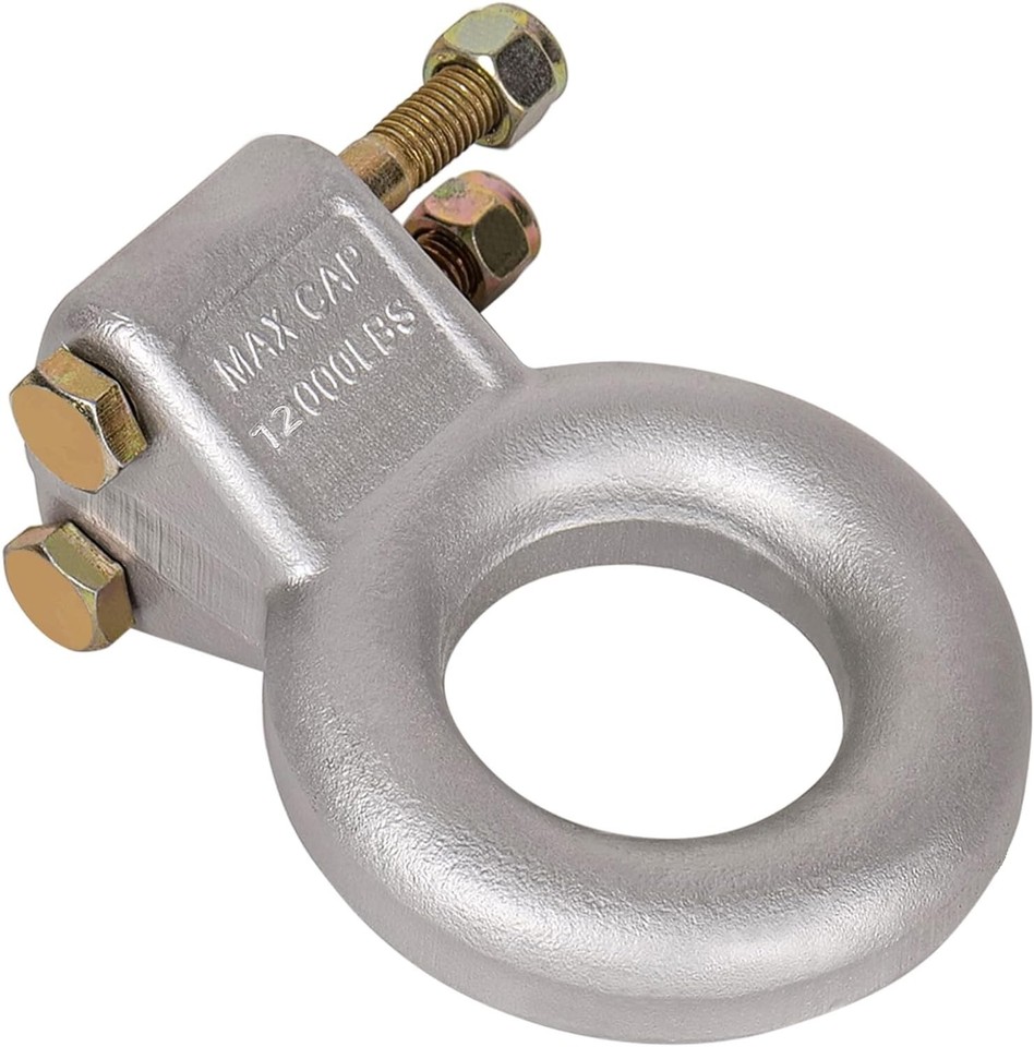 3" Lunette Eye Steel Pintle Ring 12000Lb Zinc Plated Channel Style ...