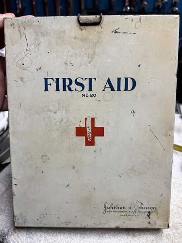 Antique Vintage Johnson & Johnson First Aid Kit. Filled With Contents ...