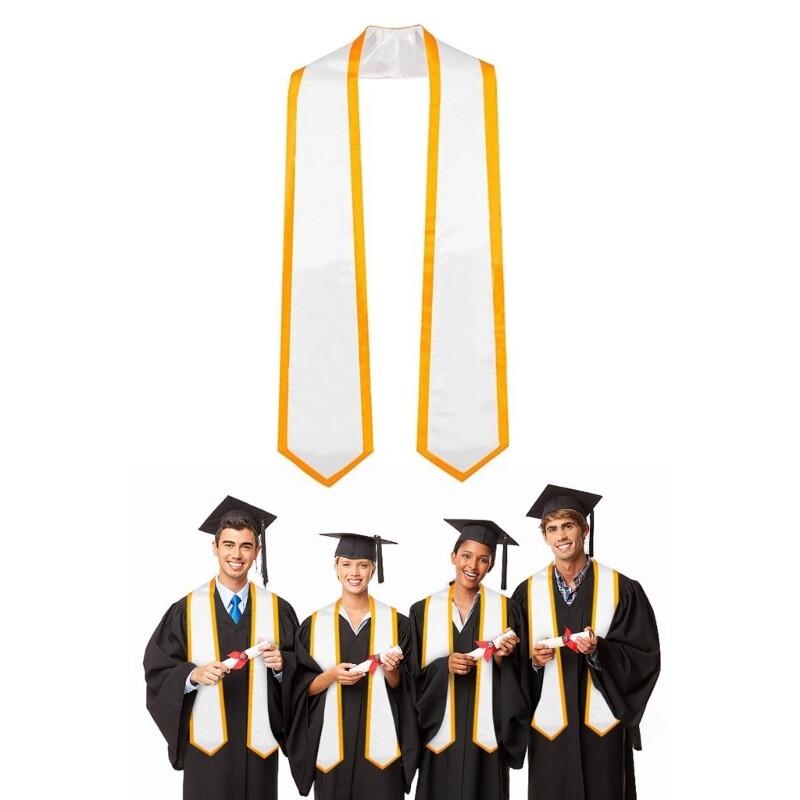 Graduation Stole with Classical Trim for Adult College Graduation ...