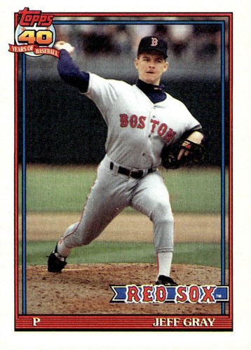 1991 Topps #731b Jeff Gray - Boston Red Sox | eBay