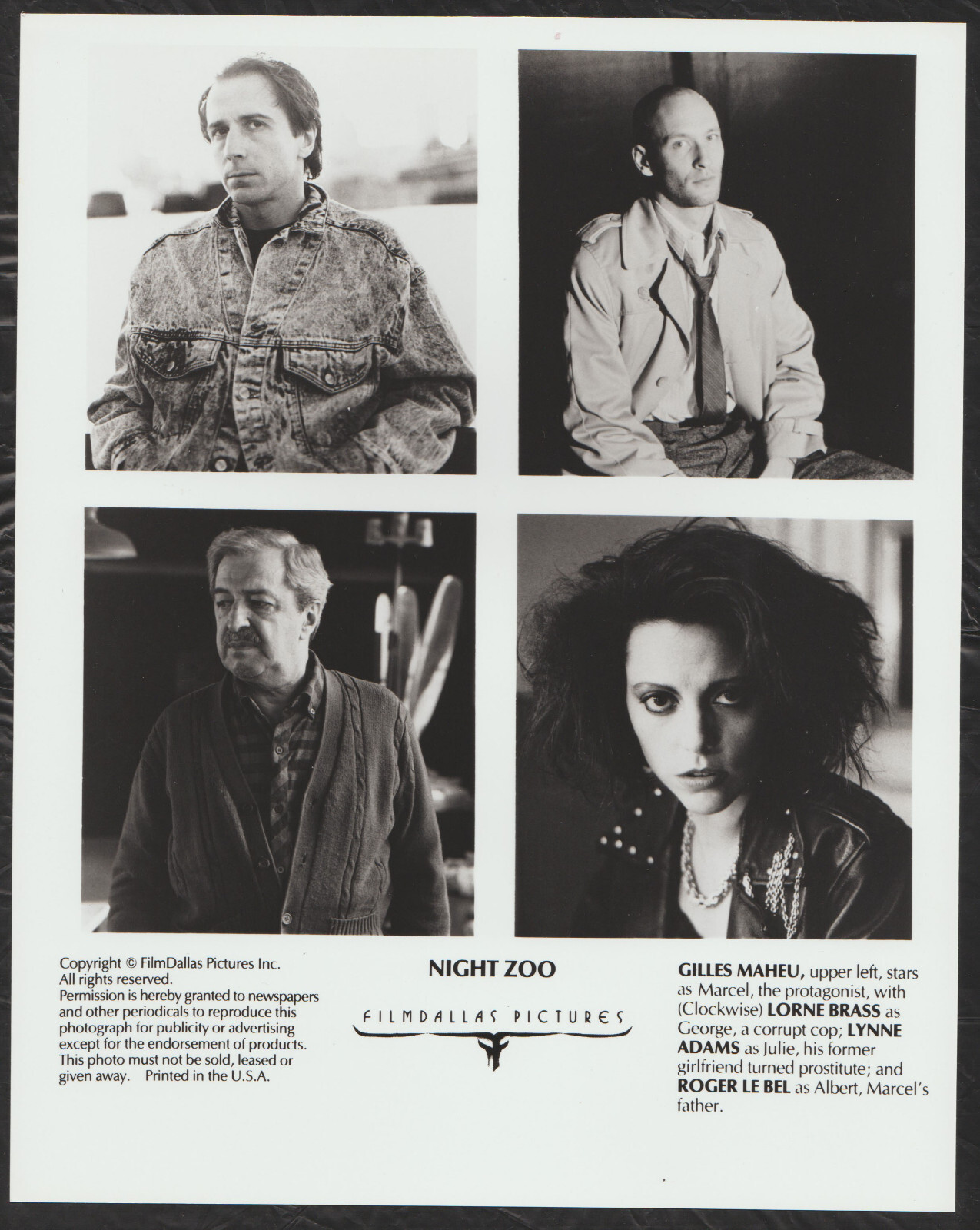 Night Zoo ’87 GILLES MAHEU LORNE BRASS LYNNE ADAMS ROGER LEBEL | eBay