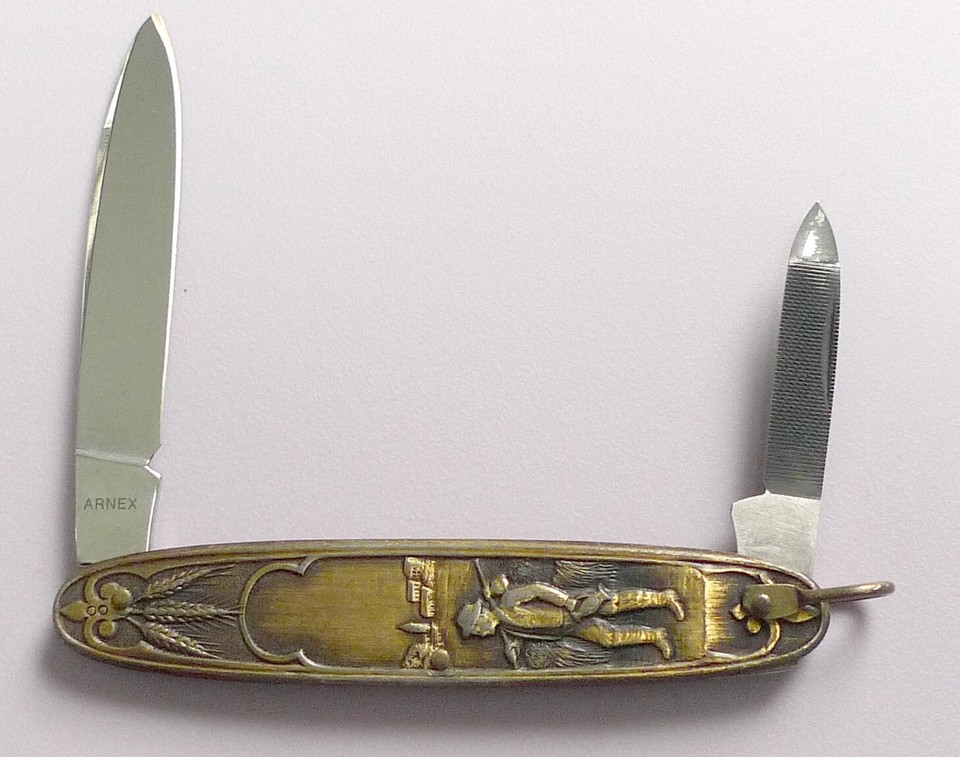 Solingen German Knife with Image of a Hunter on Case Design | eBay