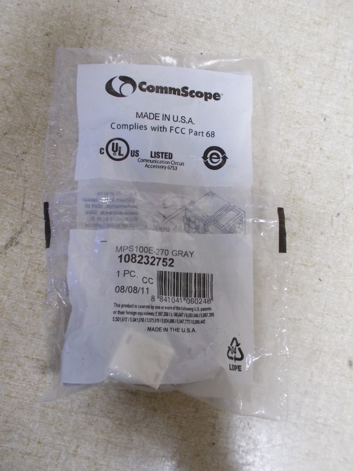 NEW Commscope Lucent Jack Insert 108232752 *FREE SHIPPING* | eBay
