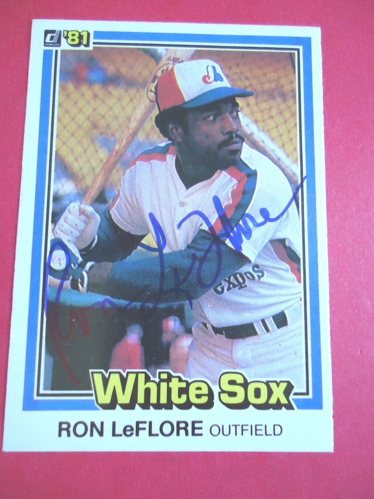 Ron LeFlore - 1981 Donruss Autographed Baseball card # 576 - Montreal ...