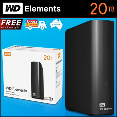 WD Elements 20TB Desktop External Hard Drive - Black Western Digital 718037894539 | eBay Australia