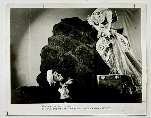 1985 Arabian Nights Pickwick Puppet Theater New York Abu & Genie VTG ...