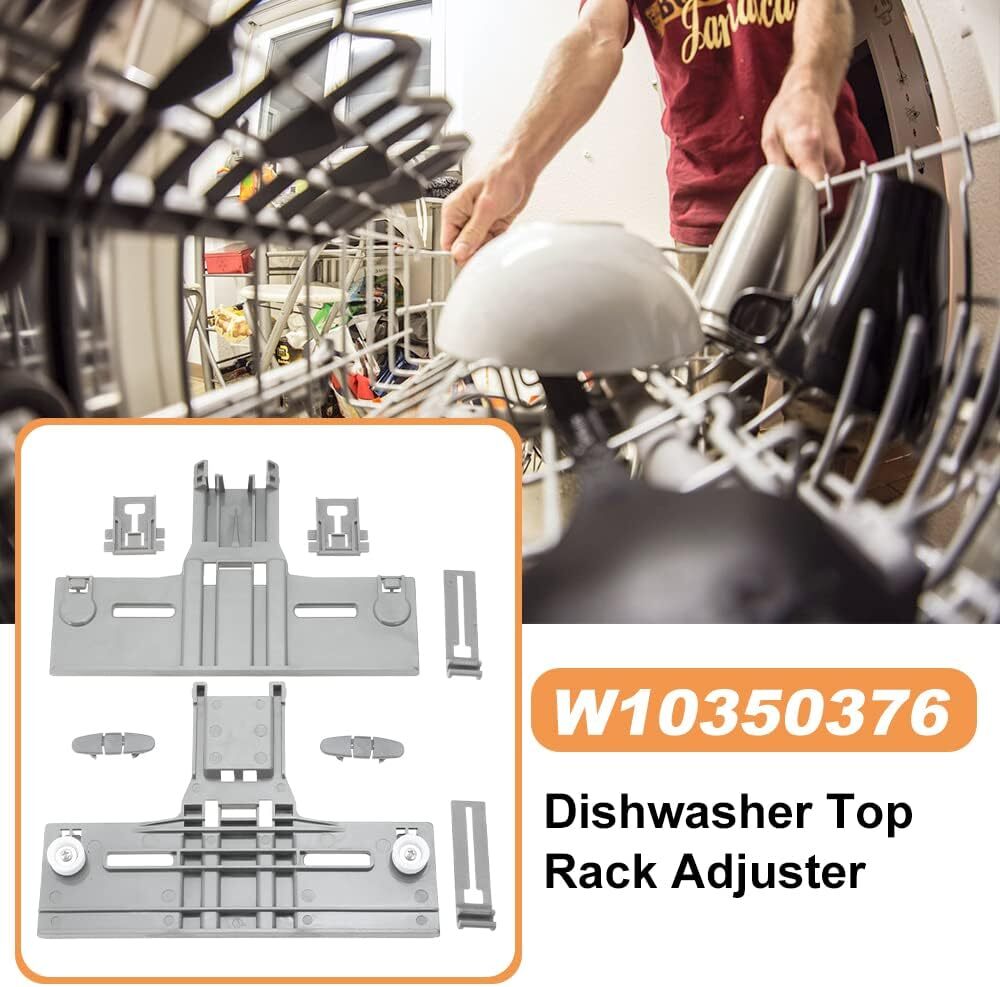 2x W10350376 W10195839 Rack Adjuster + W10195840 Dishwasher Positioner ...